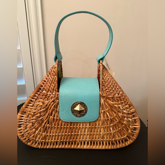 kate spade | Bags | Kate Spade Leather And Rattan Handbag | Poshmark